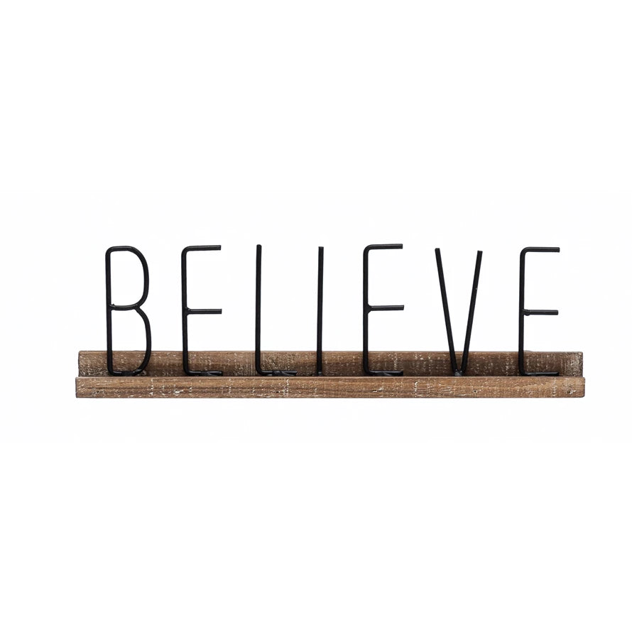 Believe Mantel Sign – Words On Wood-Whitby