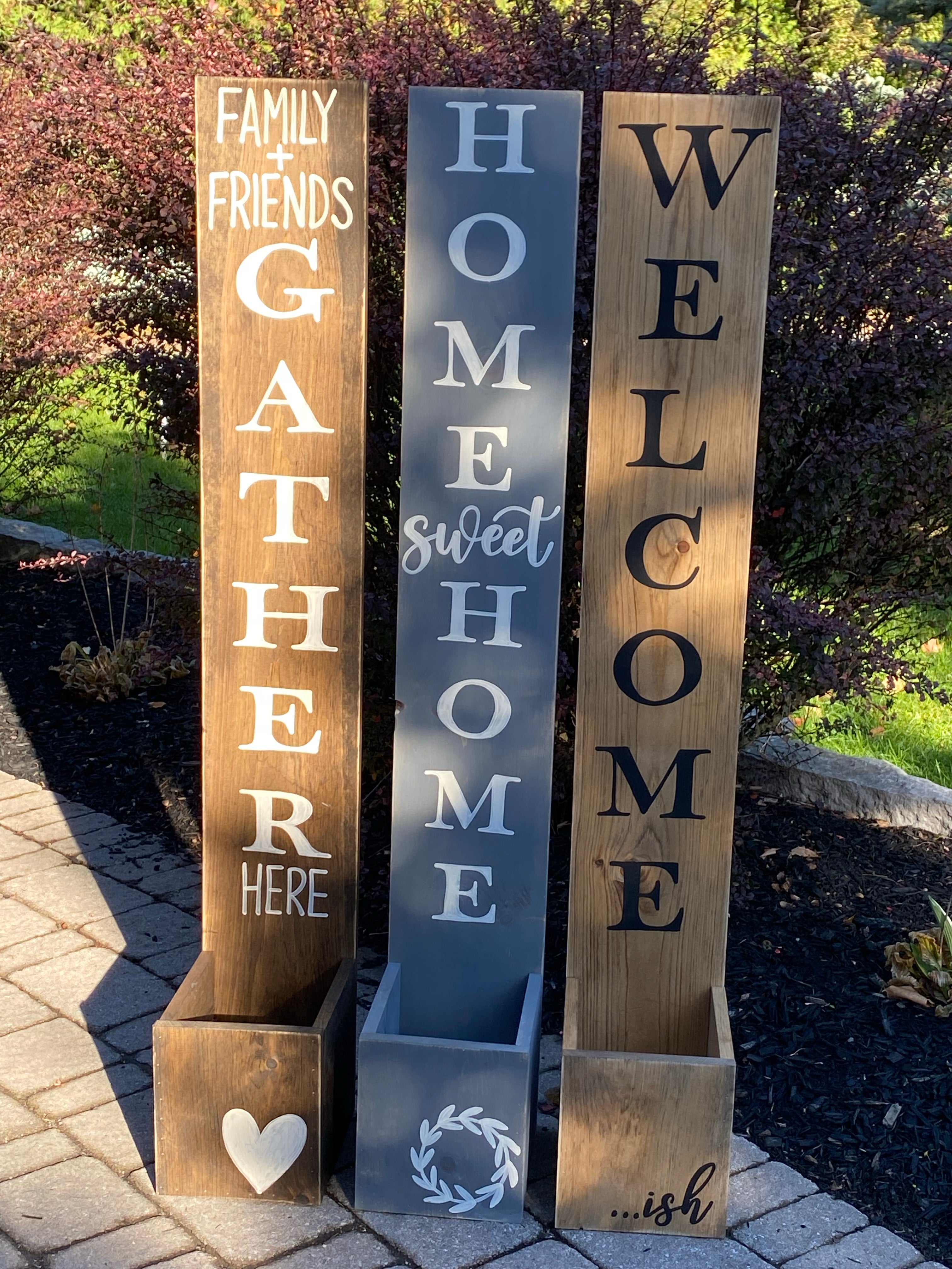 Welcome Planter Boxes – Words On Wood-Whitby