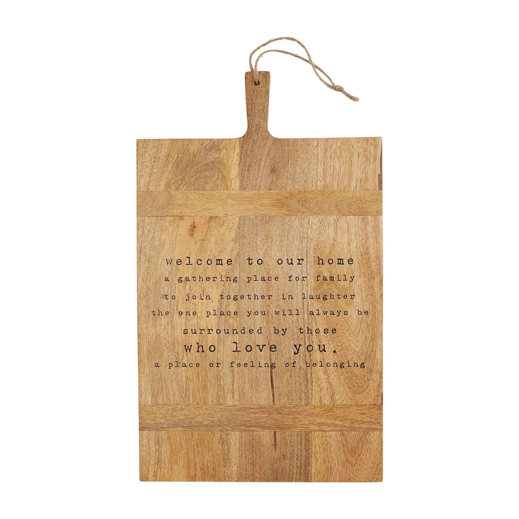 Large Sentiment Serving Board – Words On Wood-Whitby